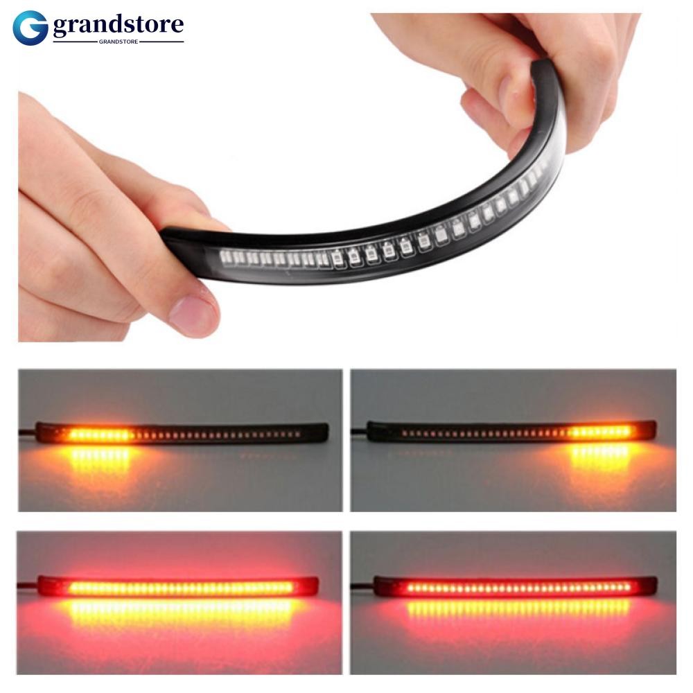 GRS 1Pc 48 LED Universal แถบไฟรถจักรยานยนต์แบบยืดหยุ่นหางเบรคหยุด/ไฟเลี้ยว | Shopee Thailand