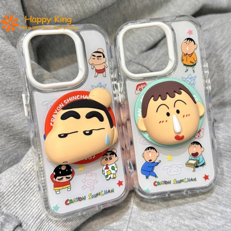 Crayon Shin-Chan เคสโทรศัพท์การ์ตูนแม่เหล็กสนุก Snot Worm Dumb Phone ...