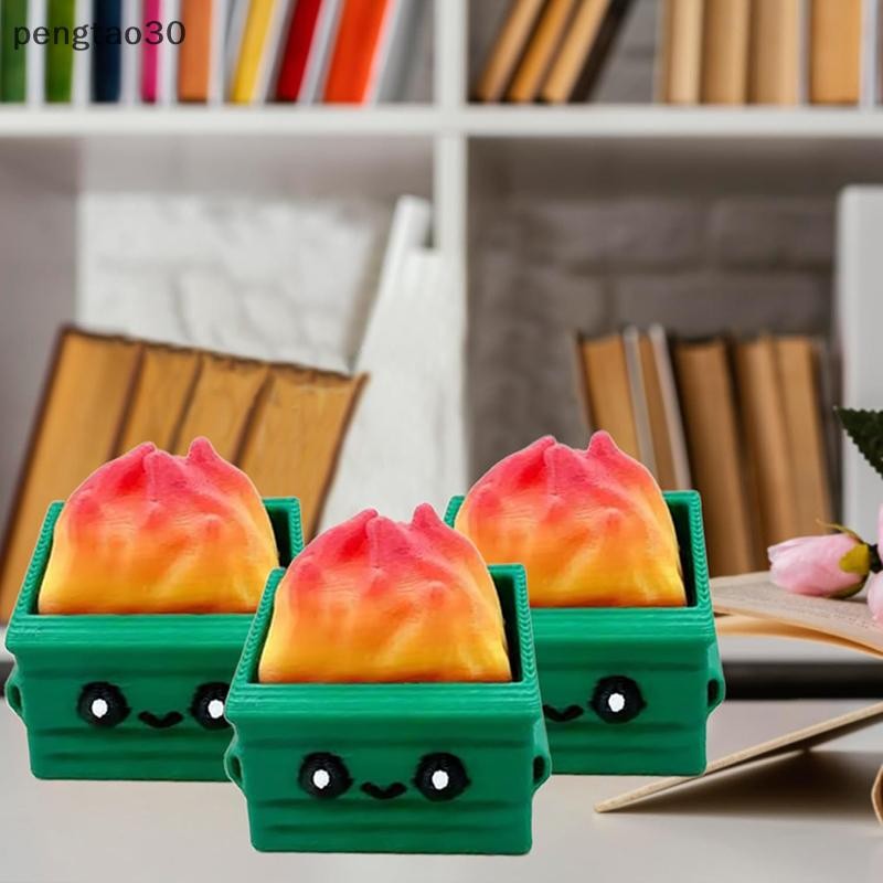 [pto] 3pcs Dumpster Fire Clickie Fidget Emotional Support Office Desk ...