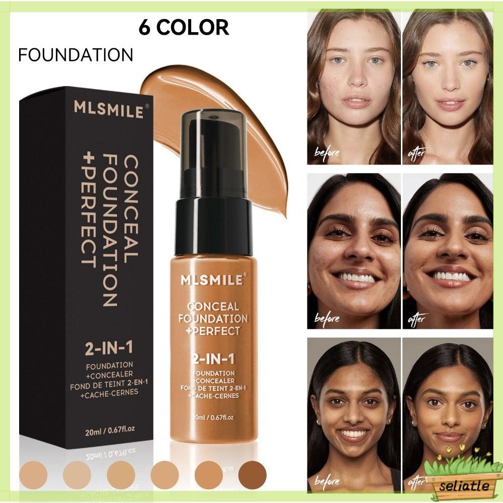 SELIATLE กันน้ํา Liquid Foundation Oil-Control Matte Face Foundation ...