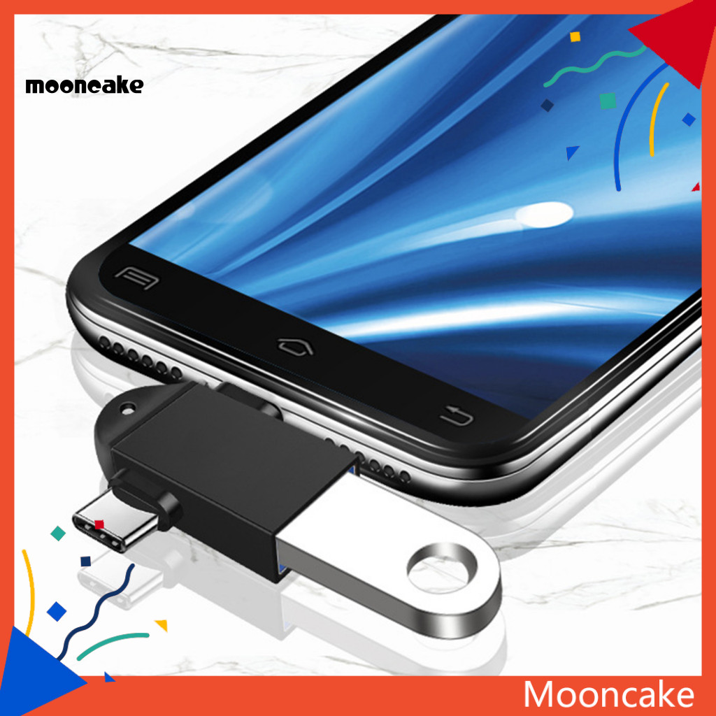 Moon* แบบพกพา 2-in-1 USB30 ถึง TYPE-C OTG อะแดปเตอร์ Data Transfer Converter สําหรับโทรศัพท์ ...