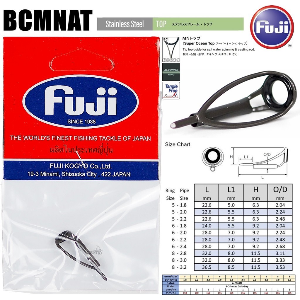 ปลายไกด์ Fuji F-BCMNAT สี Frostrd Dark-Gray I ALCONITE RING | Shopee Thailand