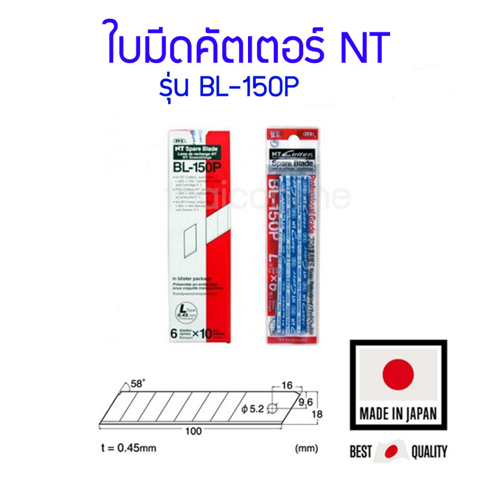 มีดตัดกระดาษ **ถูกที่สุด** ใบมีดคัตเตอร์ใหญ่ NT Cutter Japan รุ่น BL ...