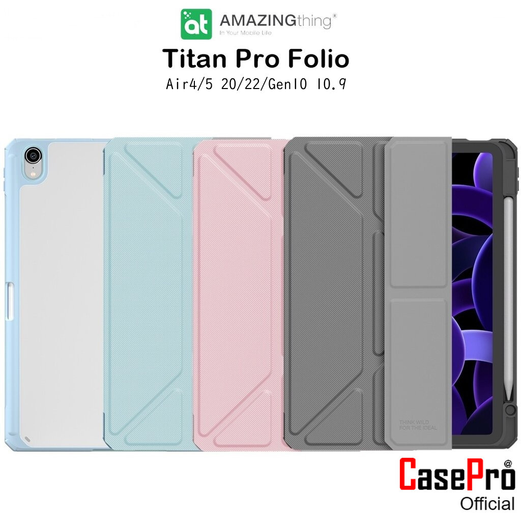 Amazingthing Titan Pro Folio เคสกันกระแทกฝาจีบหลังใสเกรดพรีเมี่ยม เคส ...