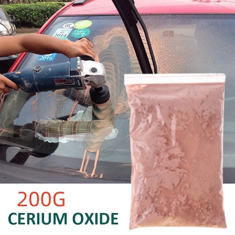 ผงขัดกระจก Cerium Oxide 200g สําหรับรถยนต์ Windows Mirror Scratch ...