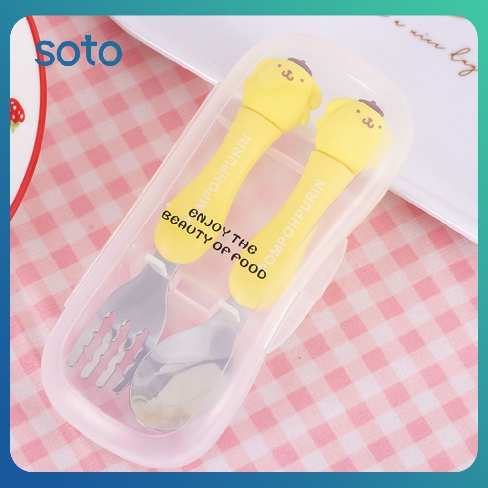 ♫ ชุดช้อนส้อมสแตนเลส ชุดช้อนส้อม Sanrio ช้อน Mellow ช้อนสแตนเลสหนา ชุด ...