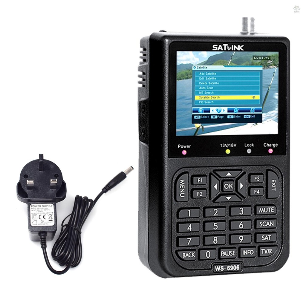Satlink WS6906 3.5in จอแสดงผล LCD Data Digital Satellite Signal Finder ...