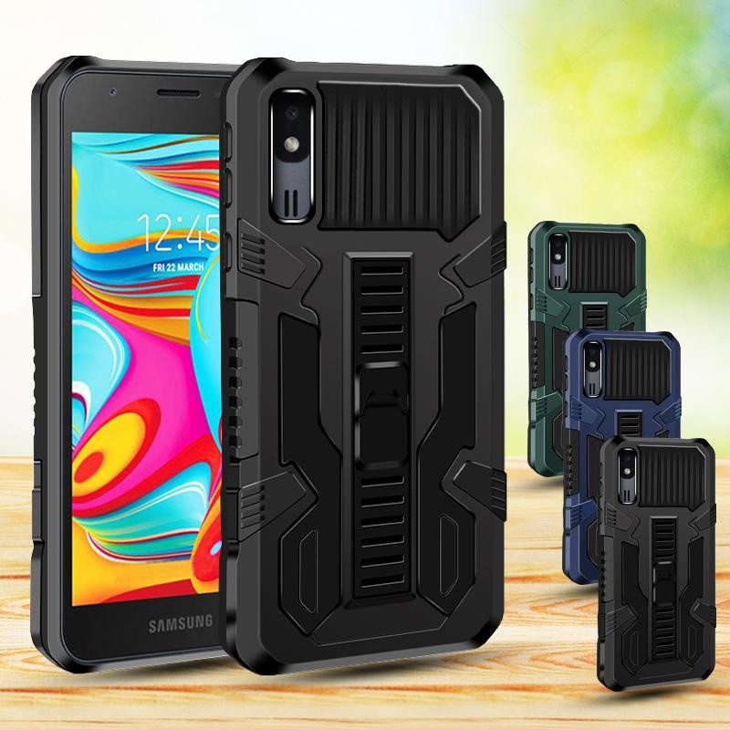 สําหรับเคสโทรศัพท์ Samsung Galaxy A2 Core พร้อมฝาครอบเคสแข็งแบบยึดที่ ...