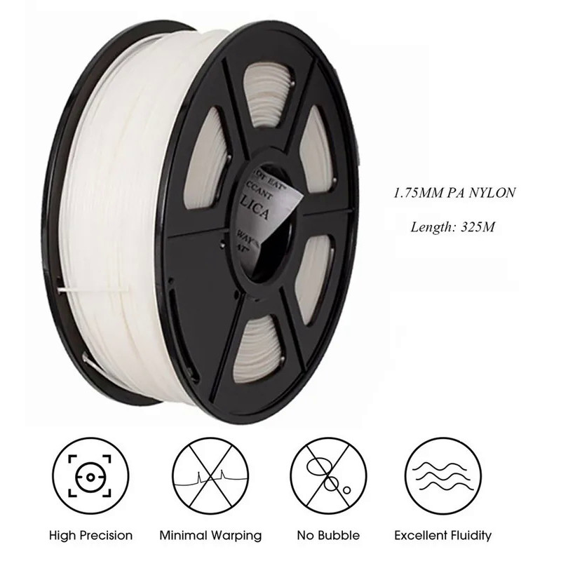1.75mm 1KG/500g/250g PLA Nylon 3D Printer Filament High Tensile ...