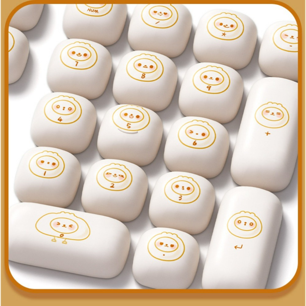 Akko Steamed Bun Keycap 130 + คีย์ MOG โปรไฟล์ PBT Dye Sublimation 7u ...