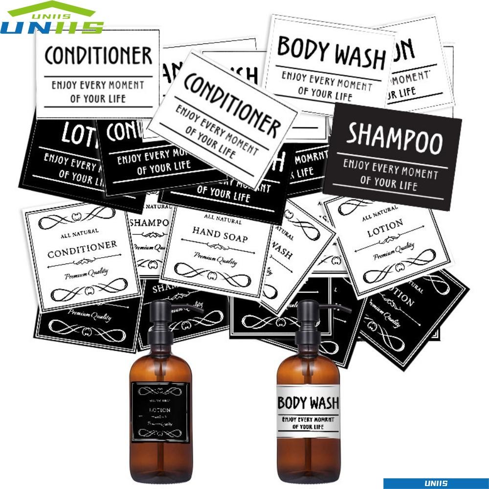 Uniis 6 ชิ้นขวดรีฟิลสติกเกอร์มาร์กเกอร์,พีวีซีแท็กการจําแนกประเภทกาวในตัว,ฉลากจัดเก็บโถห้องน้ํา ...