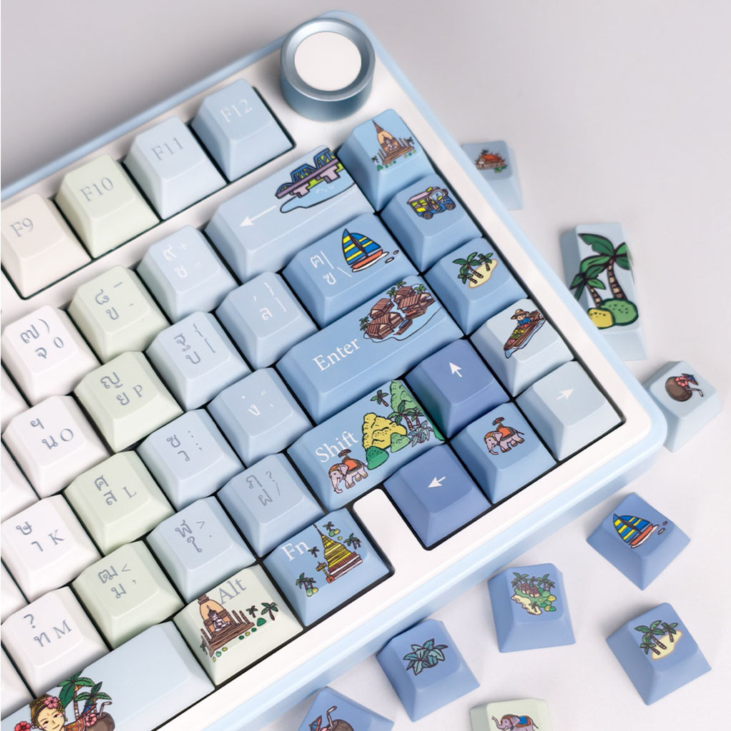 Water-Splashing Festival Keycaps 136 คีย์โปรไฟล์เชอร์รี่ PBT Dye ...