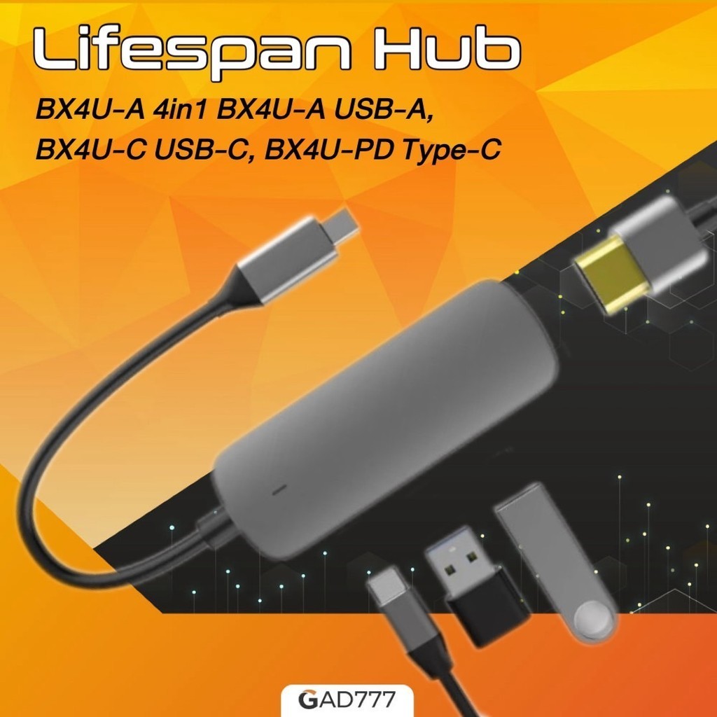 LifeLab Hub BX4U-A USB-A BX4U-C USB-C BX4H-PD 4in1 Multifunction ...