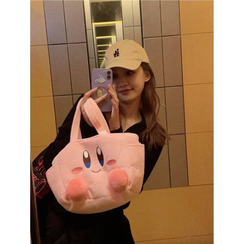 Star Kirby Plush Pink Tote Bag กระเป๋าใส่อาหารกลางวัน | Shopee Thailand