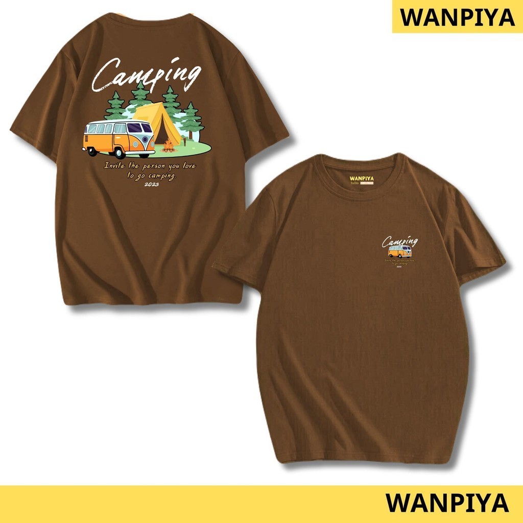 วันปิยะ เสื้อยืดลาย Invite the person you love to go camping 2023 แคมป์ปิ้ง เสื้อยืด ผ้า Cotton ...