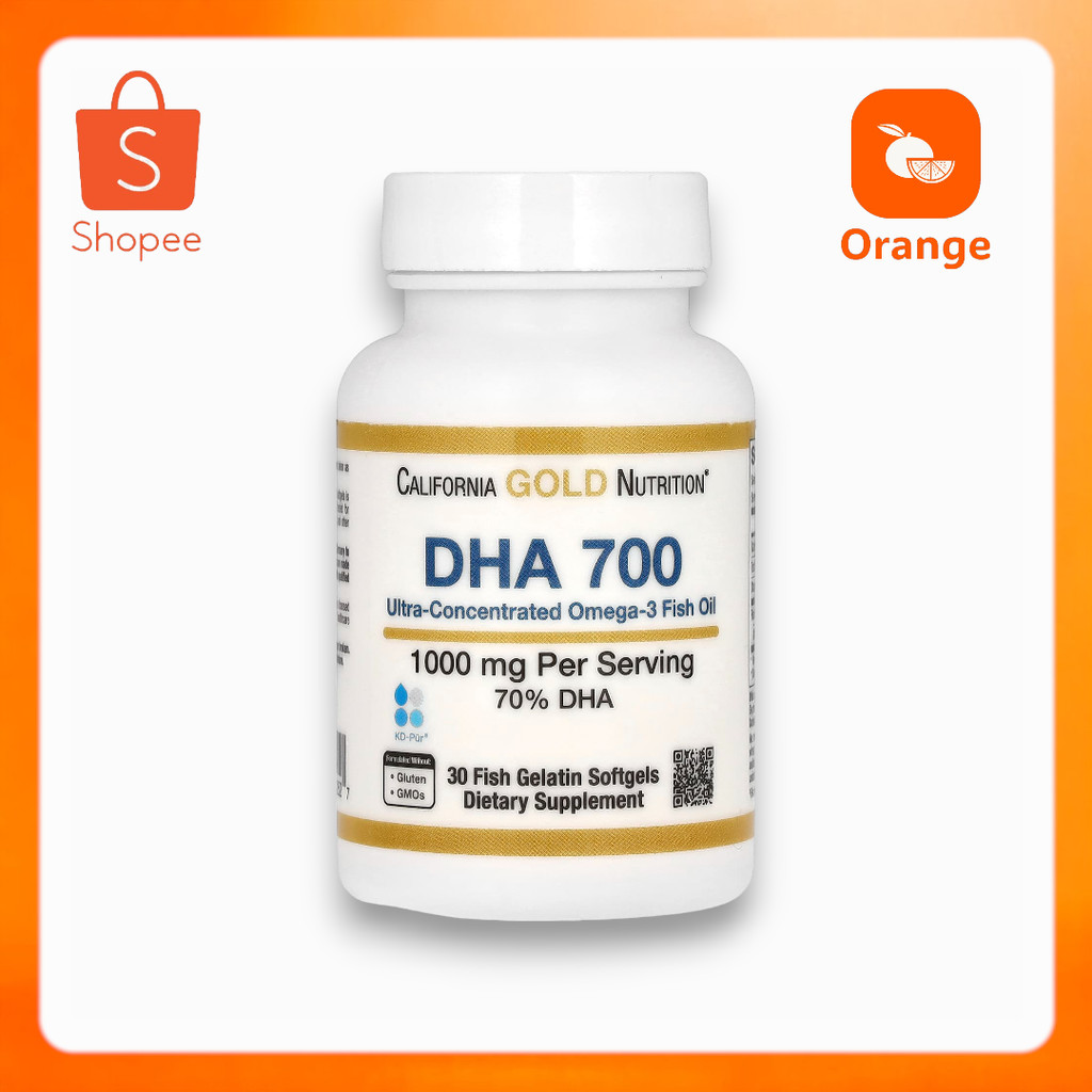 california Gold Nutrition DHA 700 EXP 02 / 2027 สติ๊กเกอร์แบบเก่ามีตำหนิเล็กๆ | Shopee Thailand
