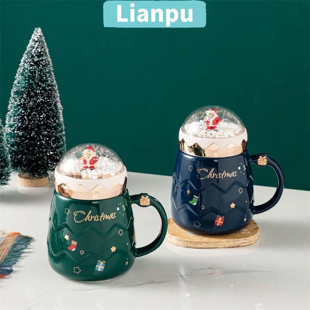 Lianpu แก้วคริสต์มาส, แก้วกาแฟเซรามิกซานตาคลอส, เครื่องดื่ม 500ML ถ้วย ...