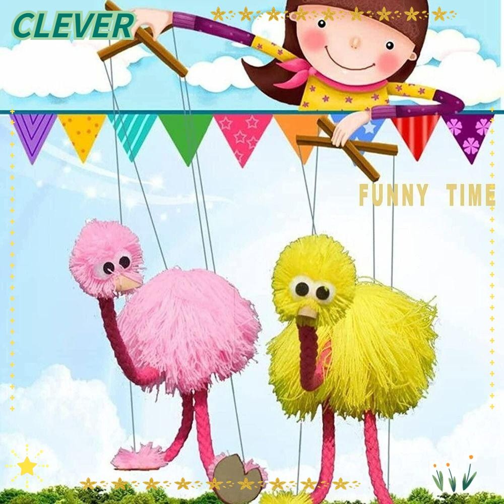 Clever ไม้นกกระจอกเทศ Marionette, ตุ๊กตานกกระจอกเทศหุ่นมือหุ่นยัดไส้ ...