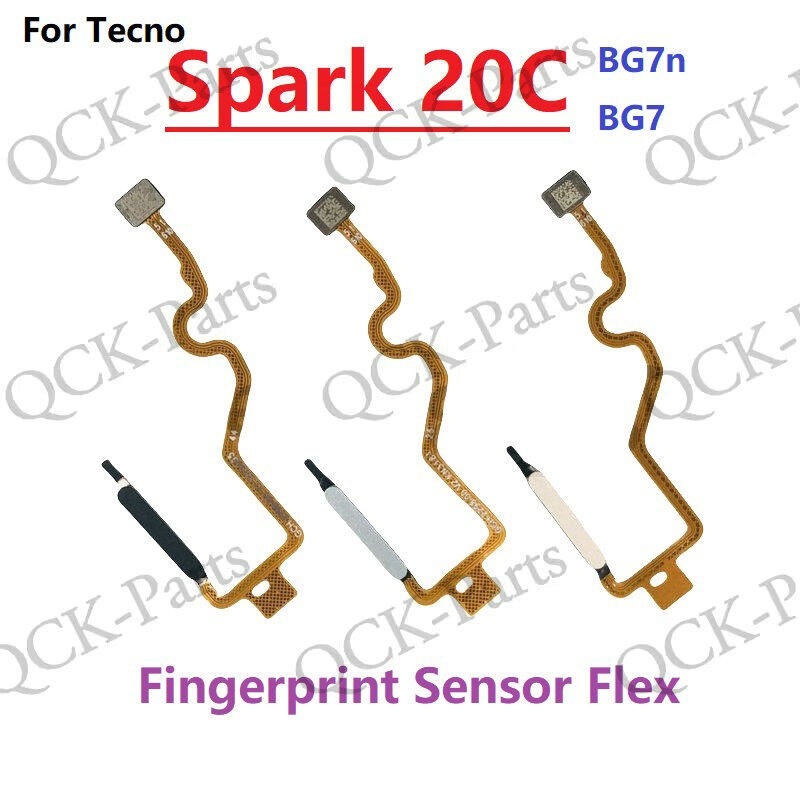 ปุ่มเซ็นเซอร์ลายนิ้วมือพิมพ์ลายนิ้วมือ Flex สําหรับ Tecno Spark 20c Bg7 Bg7n อะไหล่ Shopee