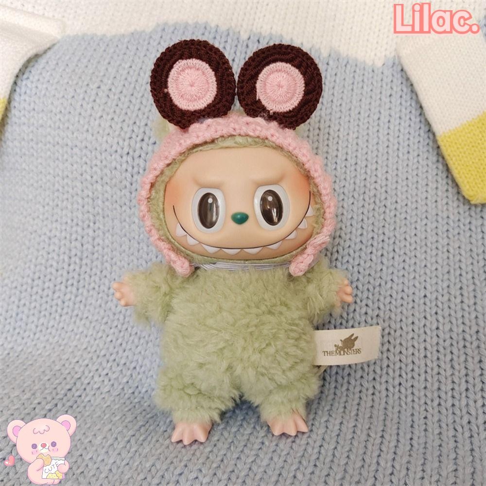 Lilac Labubu ตุ๊กตาหัวอุปกรณ์เสริม,ทนทานหลายสี Labubu ตุ๊กตาเสื้อผ้า ...