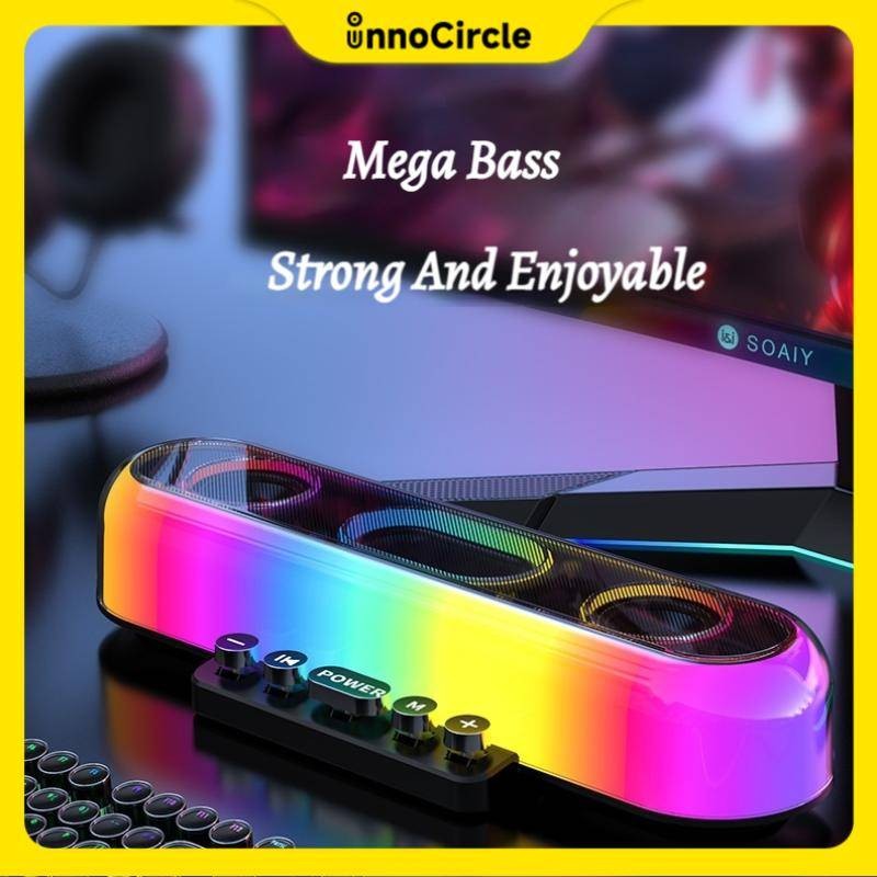 ใหม่ Z10 ลําโพงบลูทูธ Cool RGB Light Effect อายุการใช้งานแบตเตอรี่ยาวนานซับวูฟเฟอร์แบบมีสายไร้ ...