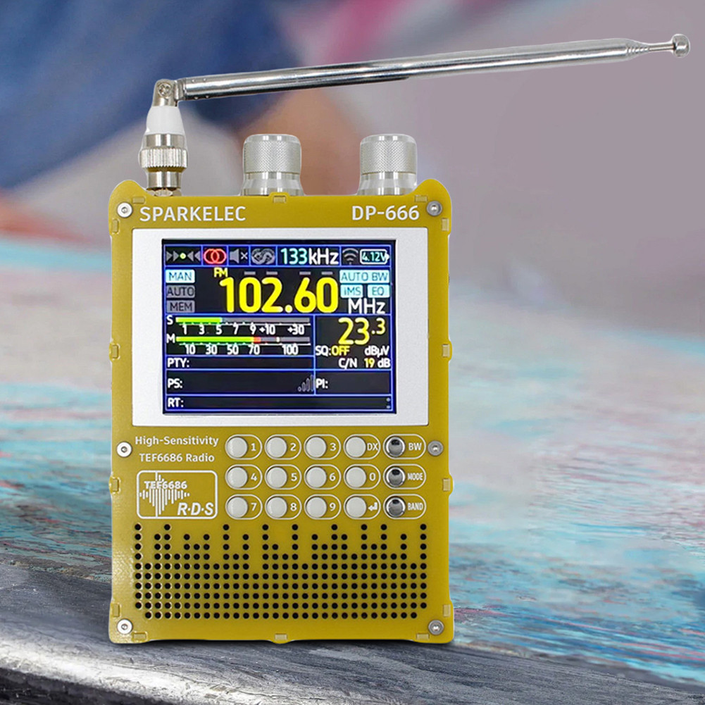 DP-666 TEF6686 วิทยุความไวสูง Full Band FM AM วิทยุคลื่นสั้นพร้อมจอแสดง ...