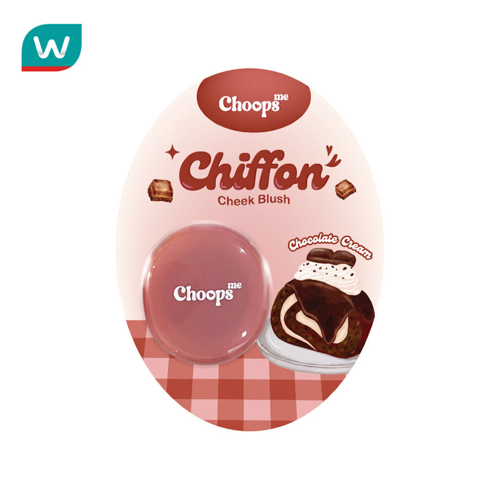 Choops จุ๊ปส์ มี ชิฟฟ่อน ชีค บลัช 3.7ก. ช็อคโกแลต ครีม | Shopee Thailand
