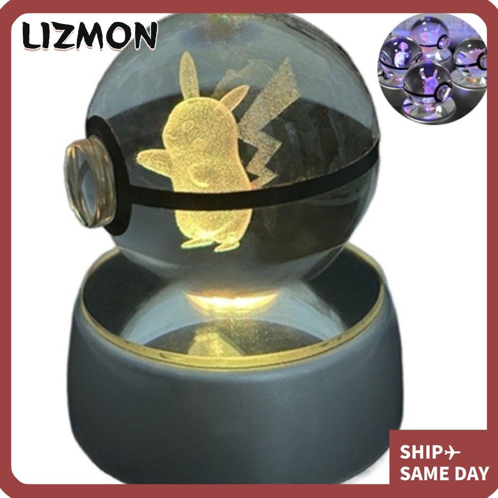 โคมไฟตุ๊กตา LIZMON, Pikachu Creative Crystal Ball, ฐานโคมไฟ Polychrome ...