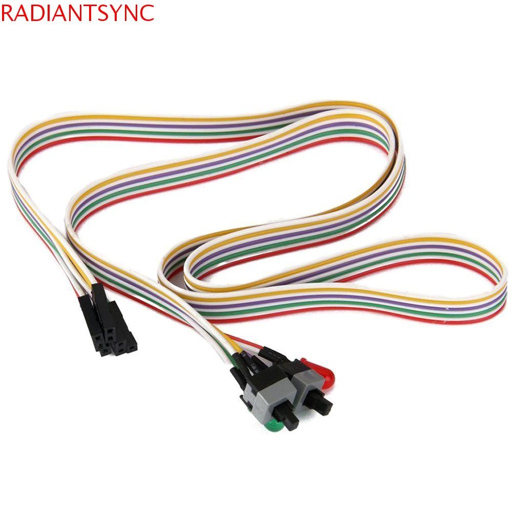 RADIANTSYNC PC Power Reset Switch Slim 68 ซม.สายไฟ ATX PC คอมพิวเตอร์ Original On Off Reset ...