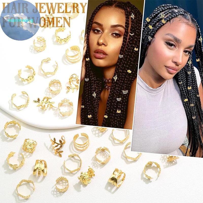 Warmwing 32 PCS คลิปโลหะสำหรับทรง dreadlock และ loc braids ออกแบบมาเพื่อตกแต่งทรงผมของผู้หญิง ...