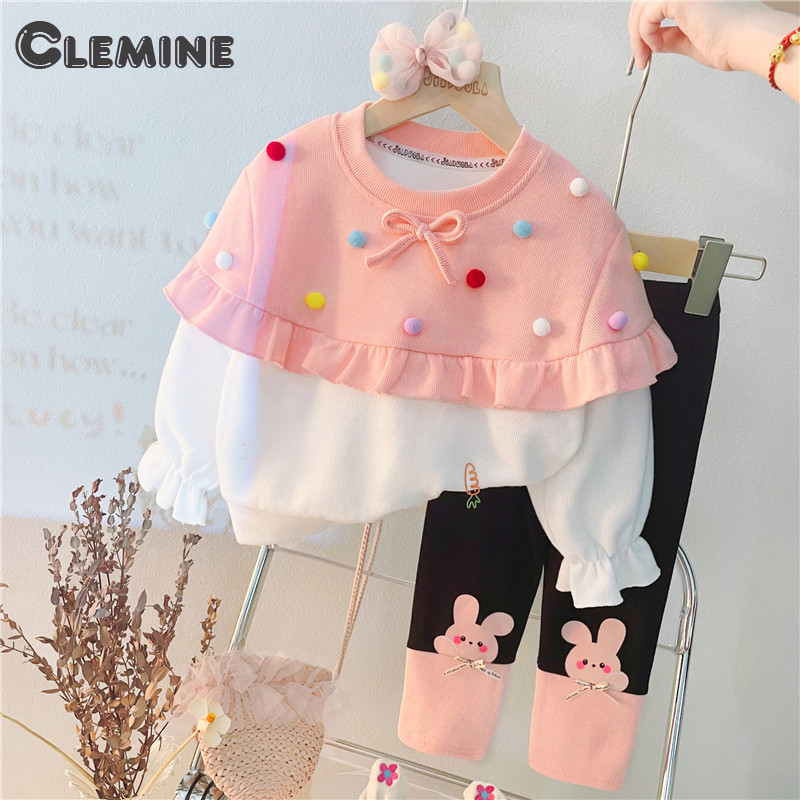 Clemineเคมี สาวแขนยาวเสื้อกันหนาวกางเกงชุดสองชิ้น5-7เดือนต่างประเทศก๊าซ ...