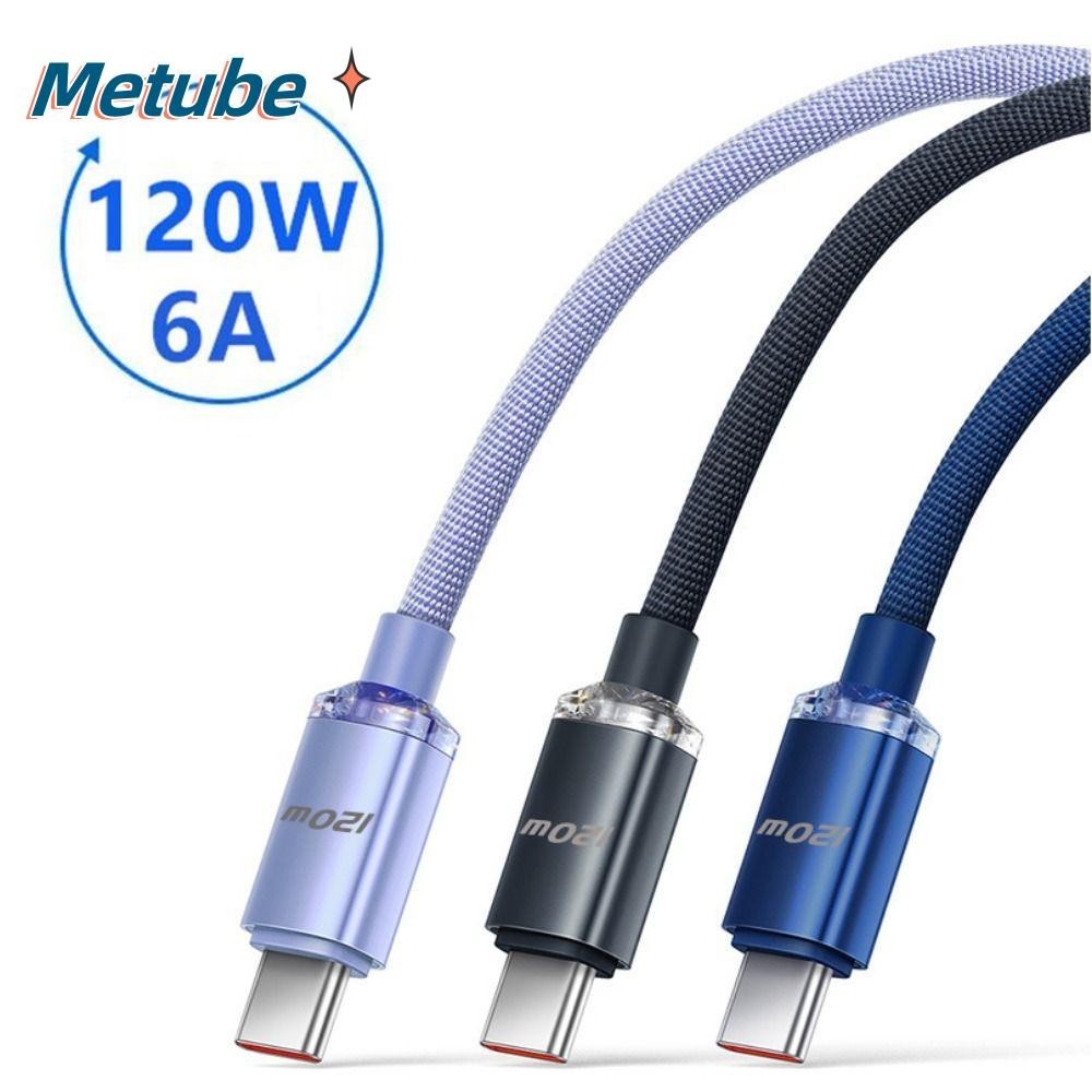 Metube 120W สายชาร์จเร็ว,ความเร็วสูง 25 ซม./1 ม./1.5 ม./2 ม. 6A สาย ...