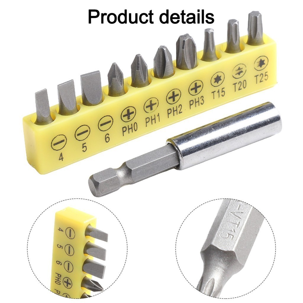 Slotted Cross Bit แถบยาง Cross ไขควงหัว Bit สว่านแบบชาร์จไฟได้ | Shopee ...