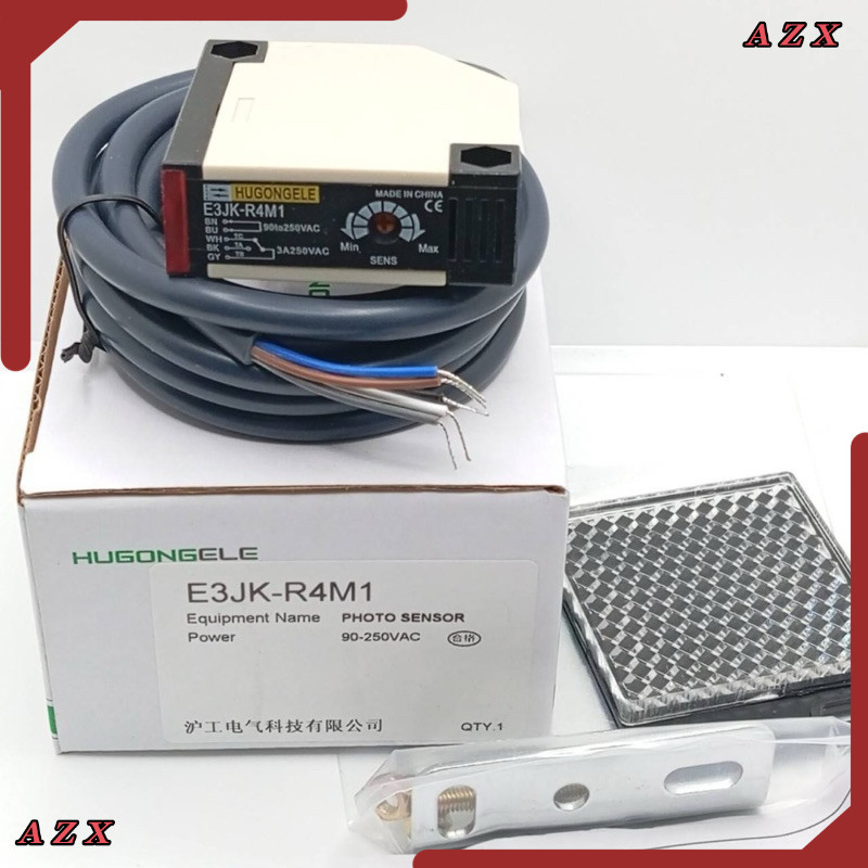 ใน กทม E3JK-R4M1 220v 90-250VAC E3JK-R4M1 เซ็นเซอร์ตรวจจับวัตถุระยะ 4 เมตร พร้อมแผ่นสะท้อน ...