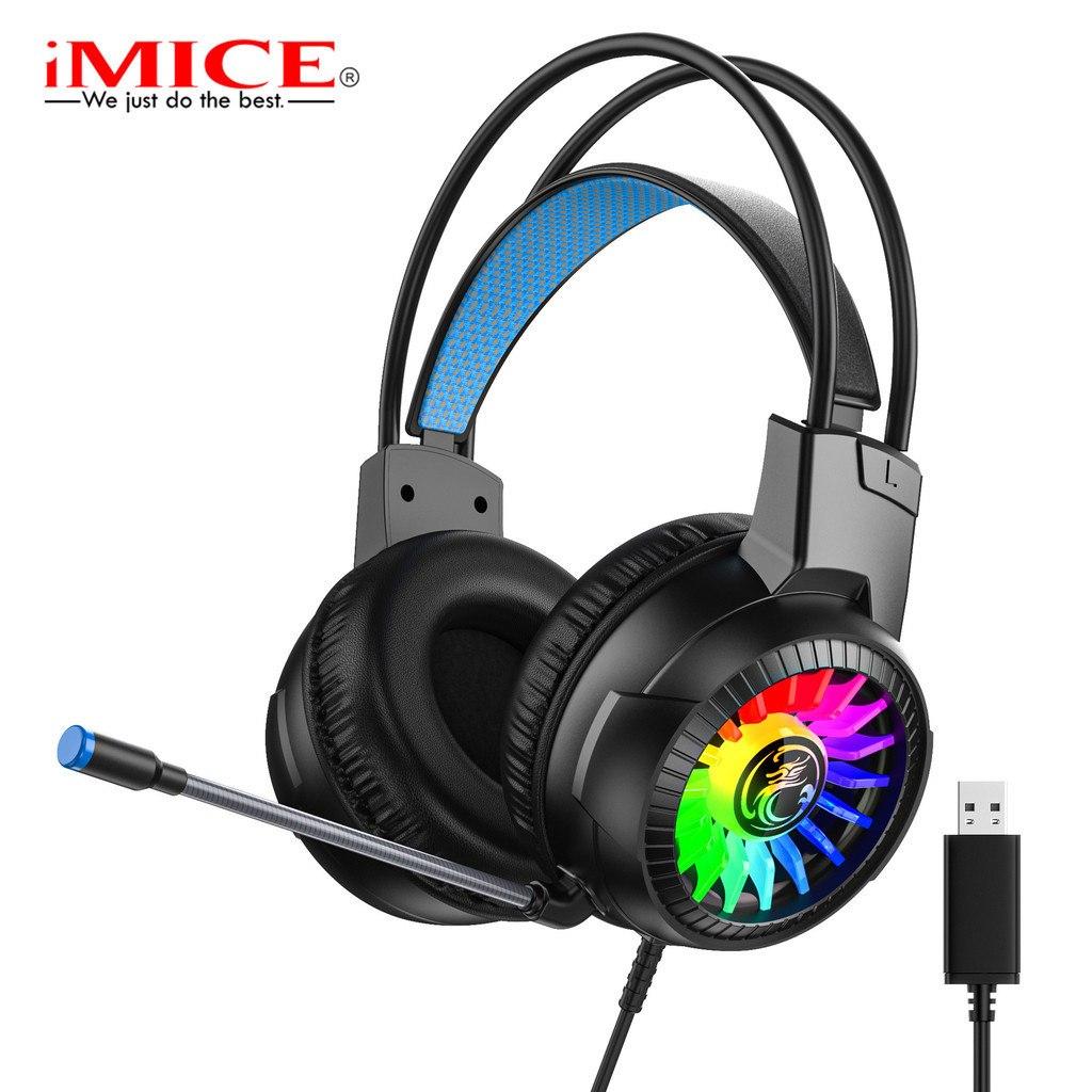 Imice ยี่ห้อ HD-490 Cross-Border ขายส่งใหม่ RGB Luminous Gaming ชุดหู ...