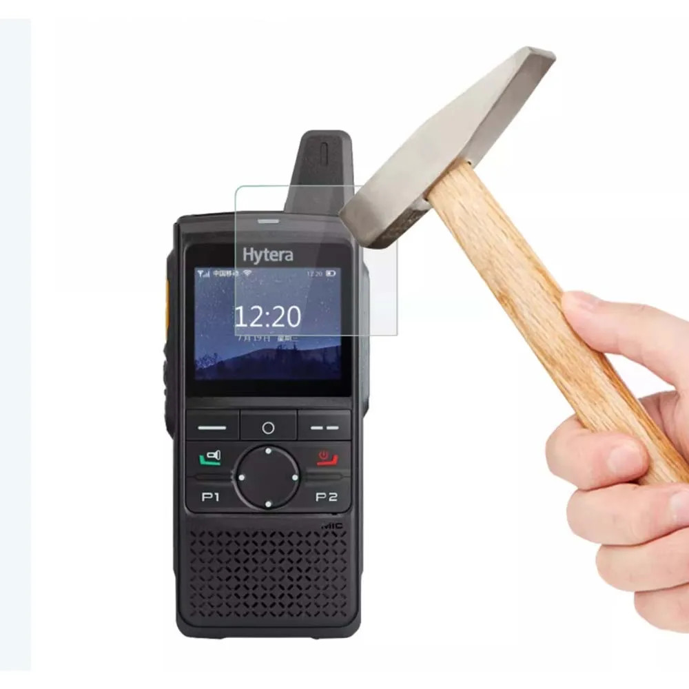 หน้าจอ LCD Protector ฟิล์มกระจกนิรภัยสําหรับ Hytera PD590 PD680 PDC550 ...