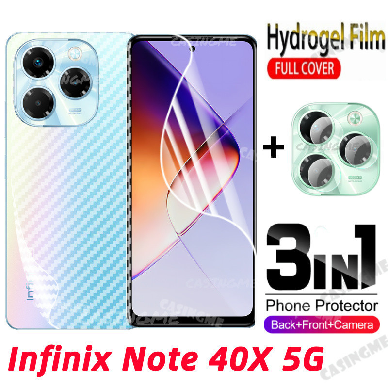 Infinix Note 40X 5G 2024 ด้านหน้าด้านหลังคลุมทั้งหมดป้องกันฟิล์ม ...