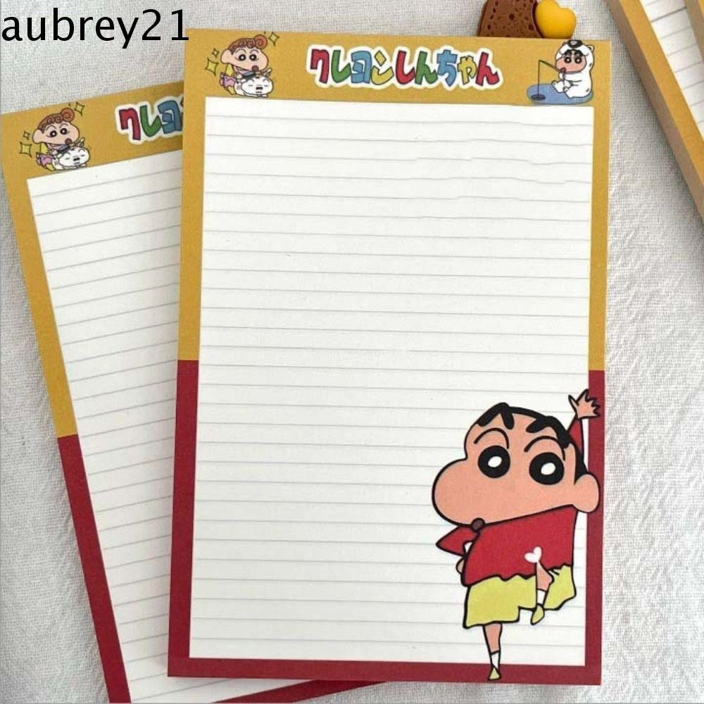 Aubrey1 เครยอนชินจังกระดาษโน้ต, A7 50Sheets Memo Reminder กระดาษ ...