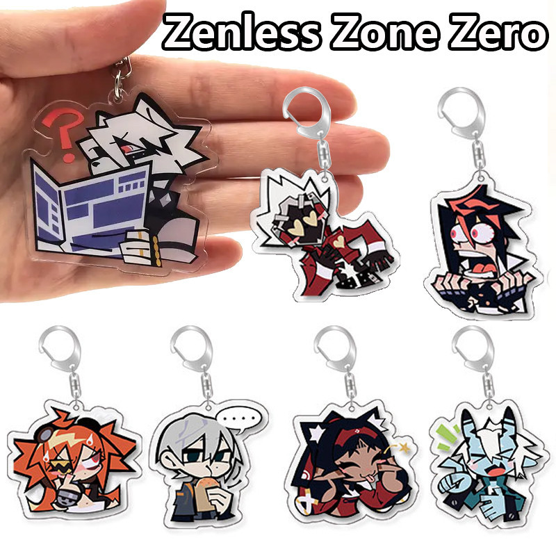 เกมตลก Zenless Zone Zero พวงกุญแจอะคริลิคแฟชั่นสองด้านรูปการ์ตูน ...