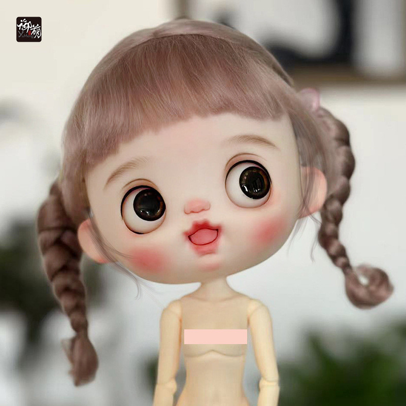 Bjd Lamb หัวเด็กสามารถเปิดตาฝาครอบหัวเด็กเหมาะสําหรับผ้าขนาดเล็ก ymy ...