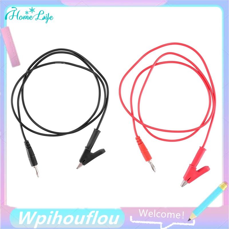 [HoME&life] 1m Long Crocodile Clip to Banana Plug Test Cable คู่สําหรับ ...