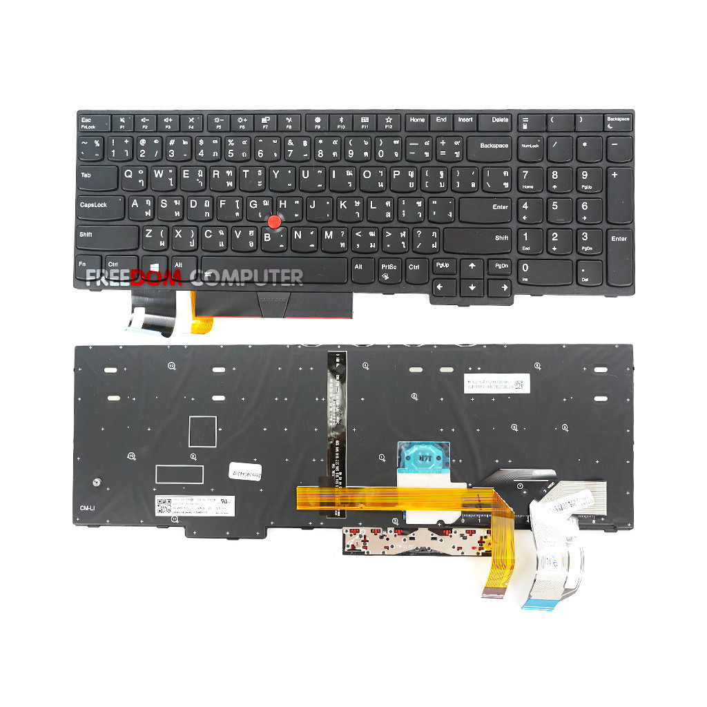 คีย์บอร์ด LENOVO Thinkpad P53 E580 ไทย อังกฤษ มีไฟ KEYBOARD | Shopee ...
