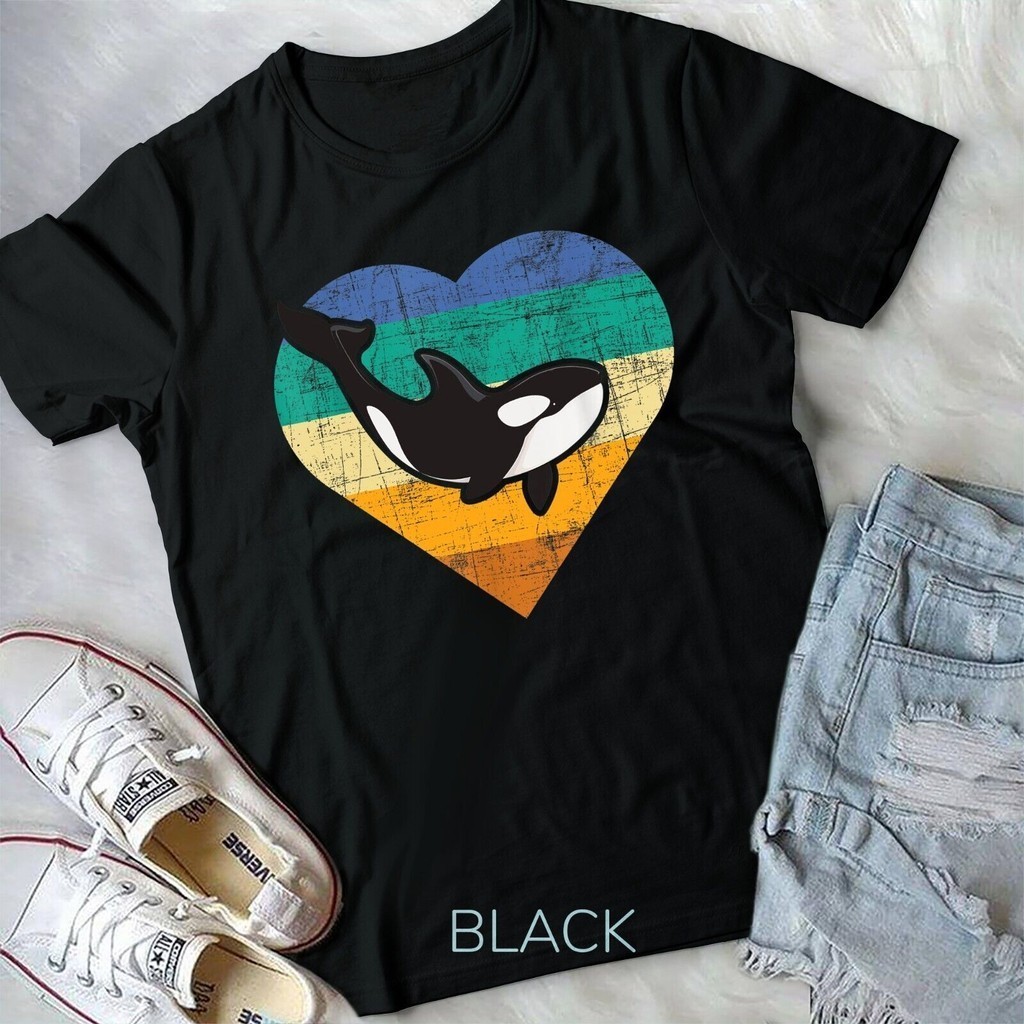ใหม่ Orca Whale Heart - Whale Lover Marine Bilogist Whales เสื้อยืด ...