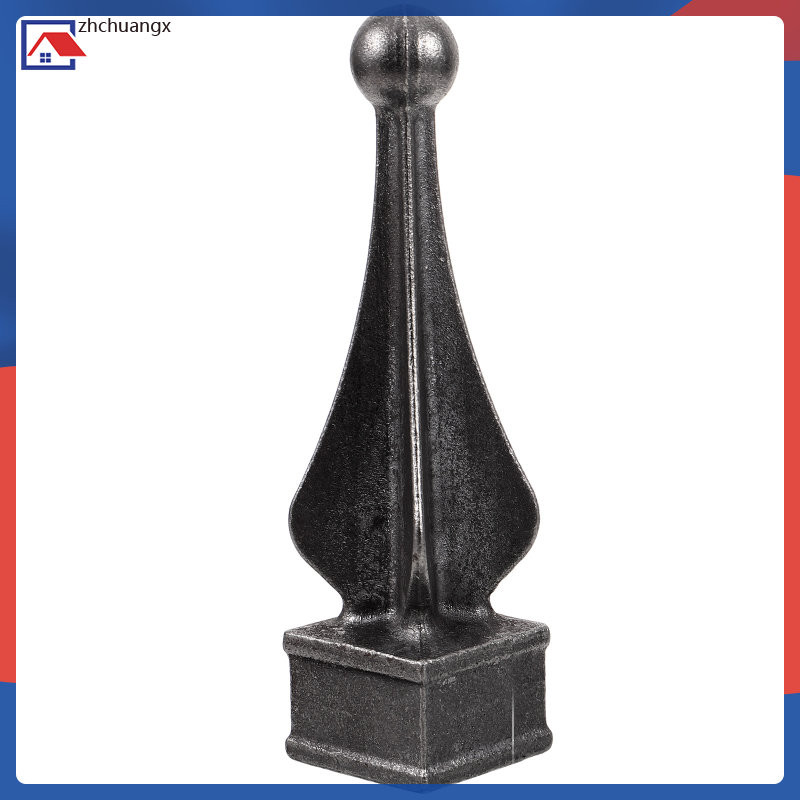 รั้วโพสต์ Finial Toppers เหล็กหล่อ Guardrail อุปกรณ์เสริม Courtyard เสา ...