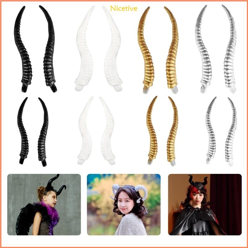 Nice สมจริงแกะ Horns อุปกรณ์เสริมขนาดใหญ่ Faux Horns เหมาะสําหรับงาน ...