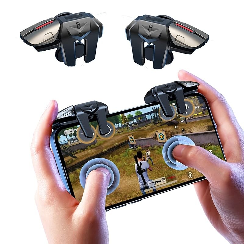 《JAPAN》★Mobile Gaming Alloy Mechanical Controller with 4 Button Control ...