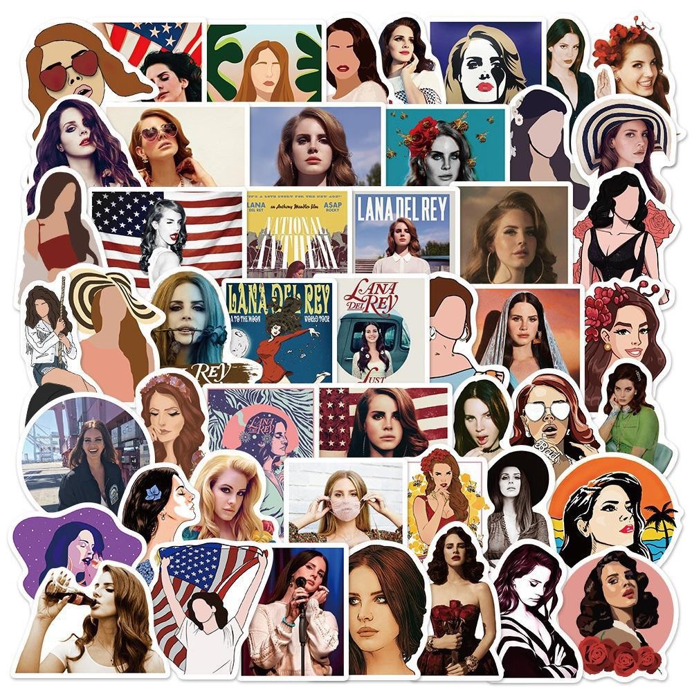 50 ชิ้น American Singer Diva Lana Del Rey สติ๊กเกอร์ PVC กันน้ํา ...
