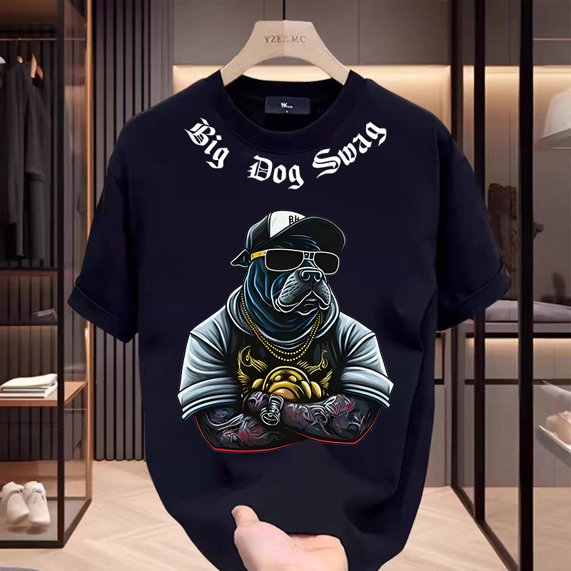 Swag Bulldog 2025 ฤดูร้อนผู้ชายผ้าฝ้าย 100% การออกแบบสไตล์ใหม่หลวมที่ ...