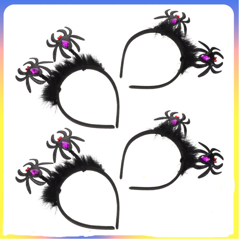 แถบคาดศีรษะ Halloween สำหรับผู้หญิง สไตล์ Spider และ Hoop Devil Horns ...