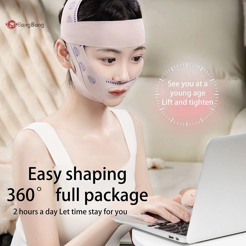 ABongBang Double-deck Face Slimming Bandage Face Lifting เข็มขัด V Line Face Slimming สายคล้อง ...
